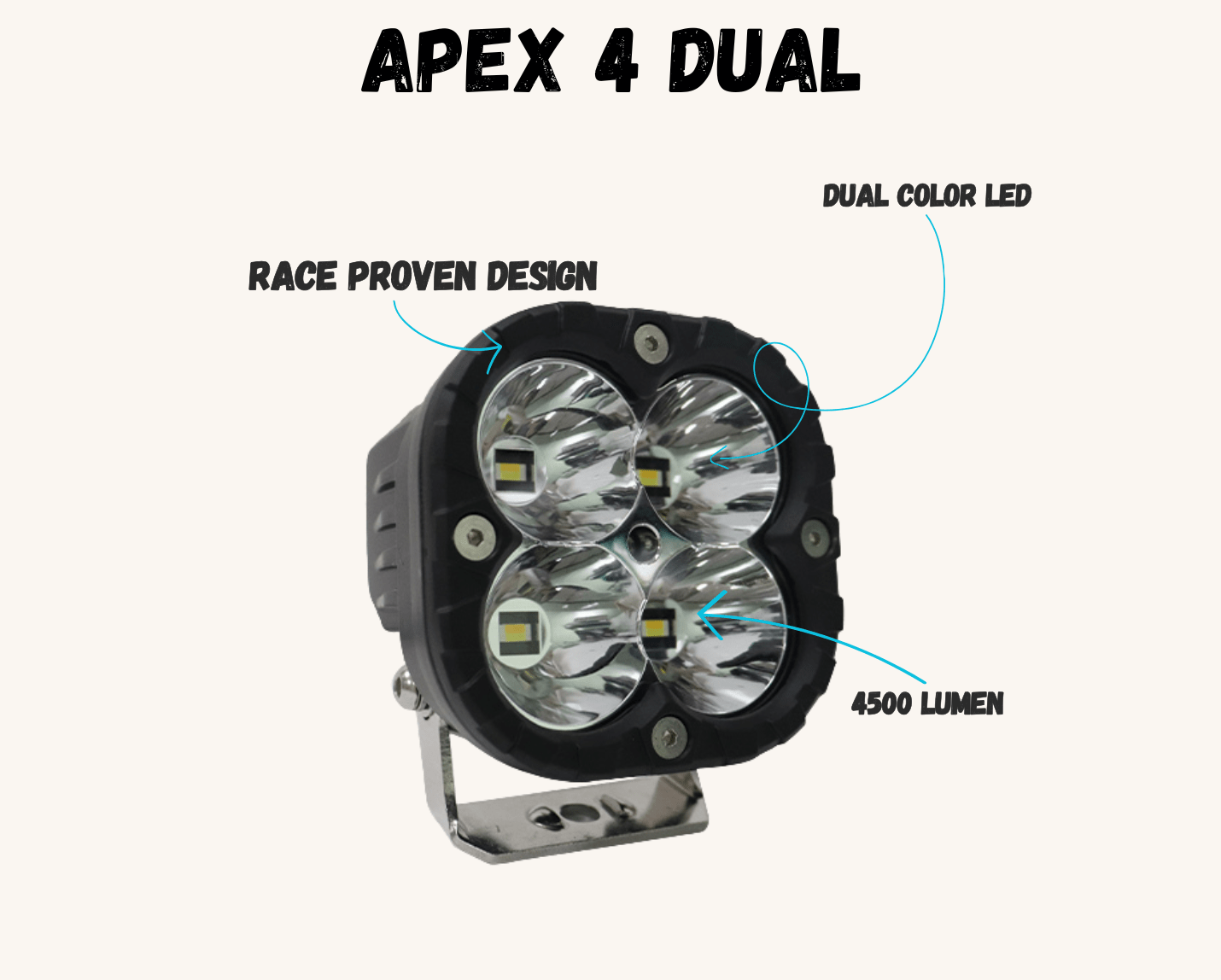Cavalier Lighting Apex-4 Dual Output Pod Lights